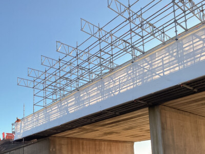 Hydrodemolition on Bermuda Bridge - Sky Scaffolding Midlands Ltd